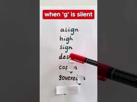 #shorts Silent 'G' in English Vocabulary: Words where the 'G' is Silent