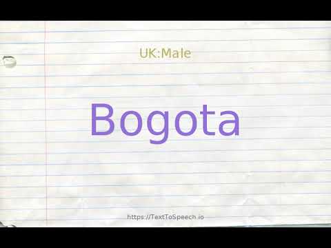 How to pronounce bogota