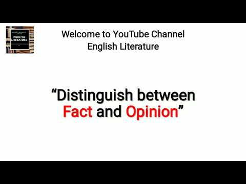 Distinguish between Fact and Opinion | Explained in Urdu/Hindi