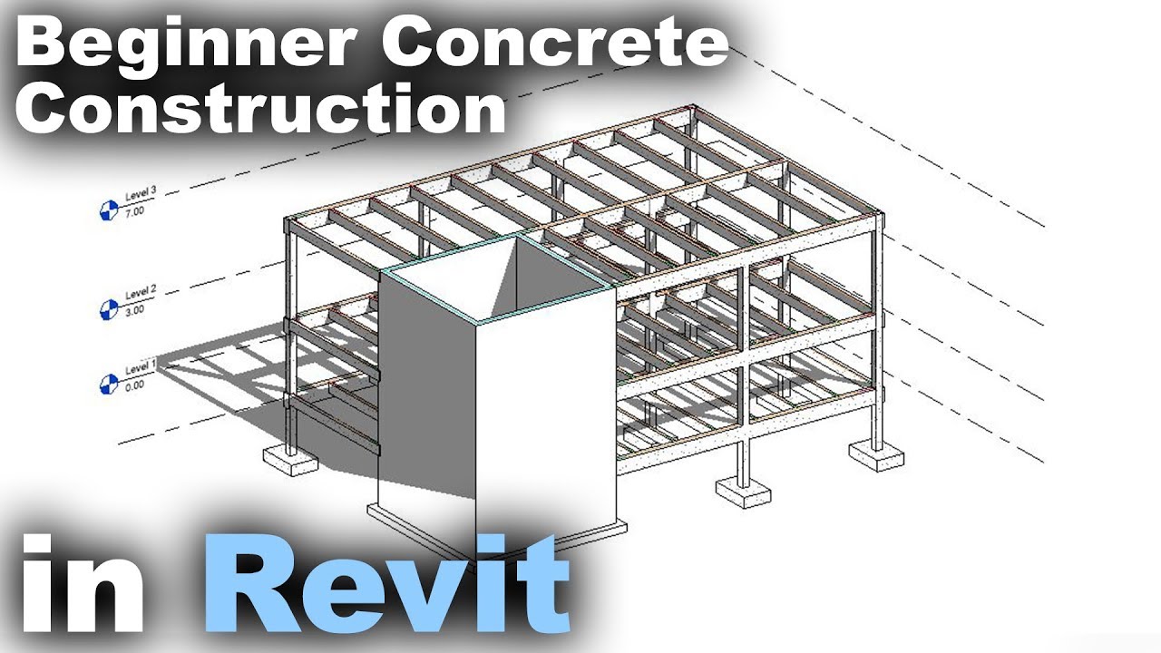 Beginner Concrete Construction in Revit Tutorial (beam, column, foundation)