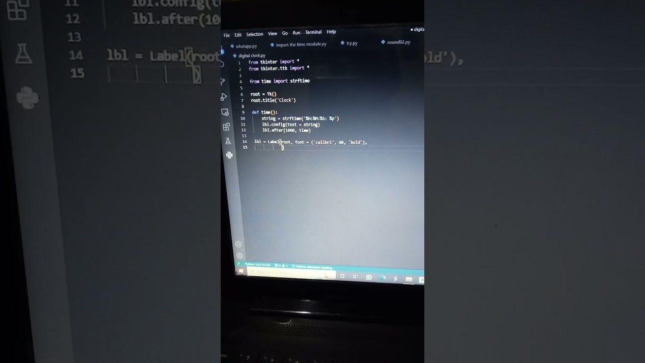#Digital clock ⏰ using python programming | python code