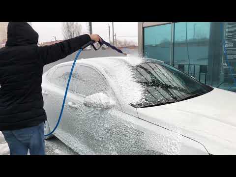 Washing dirty cars Kia Optima GT for $ 2 foam, wax, osmosis