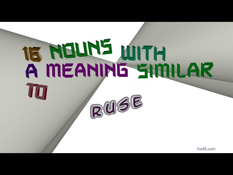 ruse - 17 nouns synonym to ruse (sentence examples)