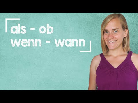 Learn the difference between "if" and "when" in German - als, wenn, ob, wann - A2 [with Jenny]