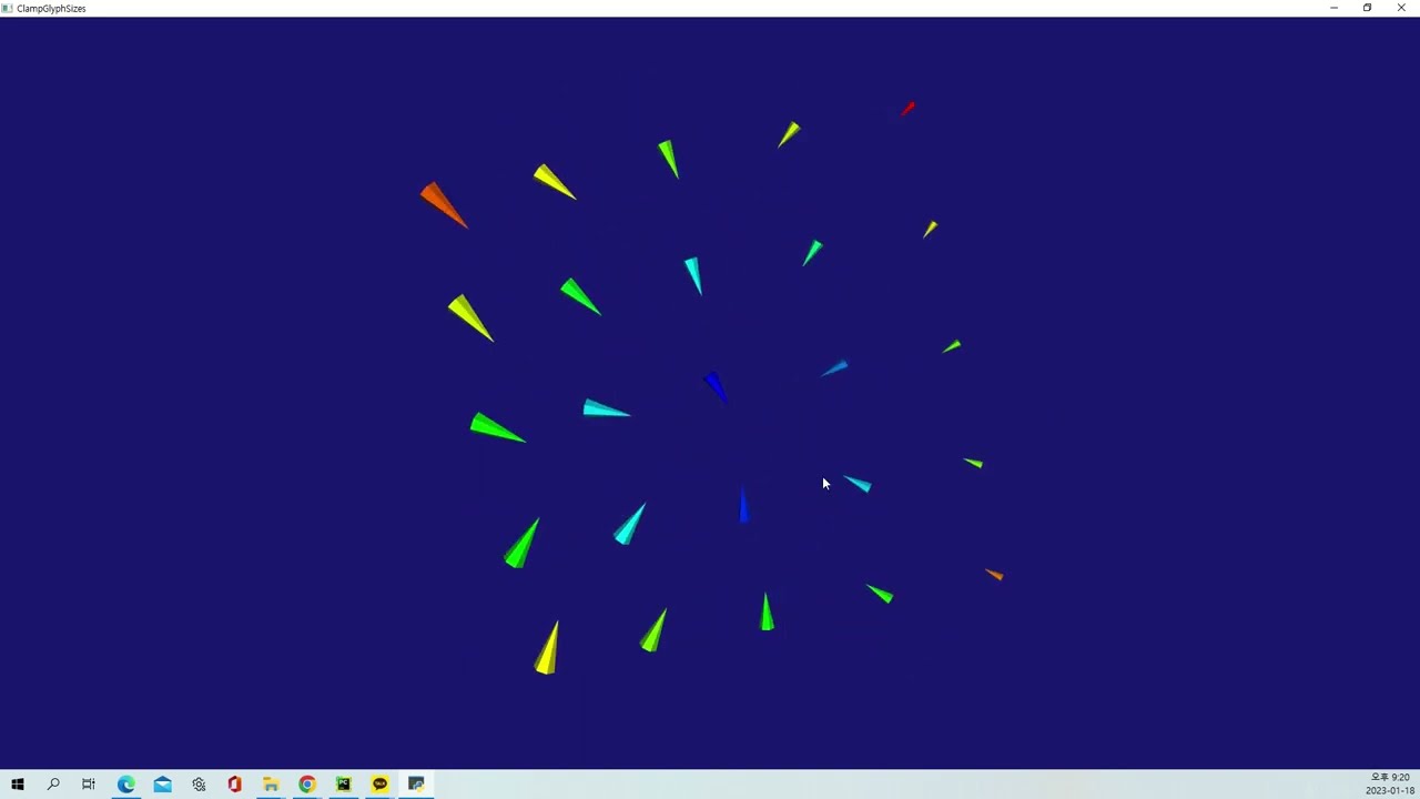 VTK Python Example - ClampGlyphSizes
