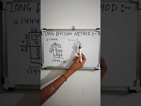 Long division method to find square root of numbers
