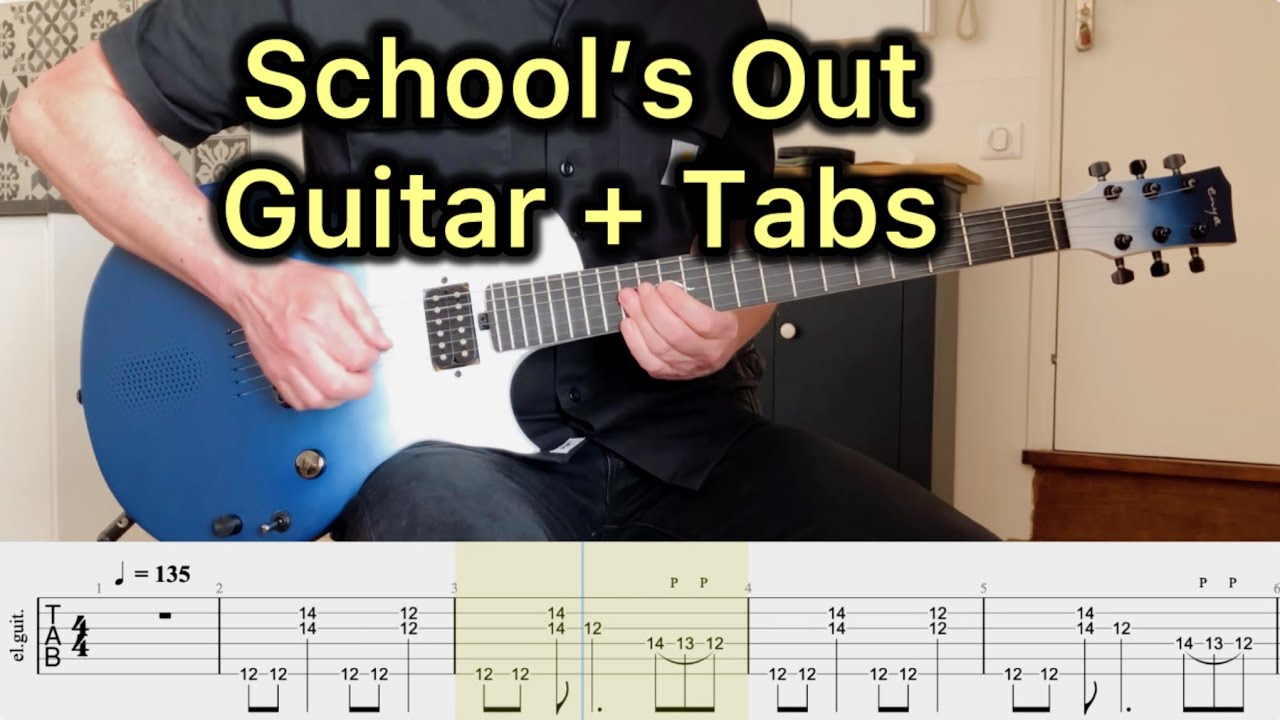 School's Out Guitar Riff with Tabs