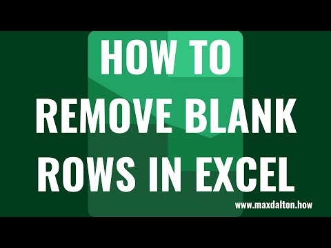 How to Remove Blank Rows in Excel