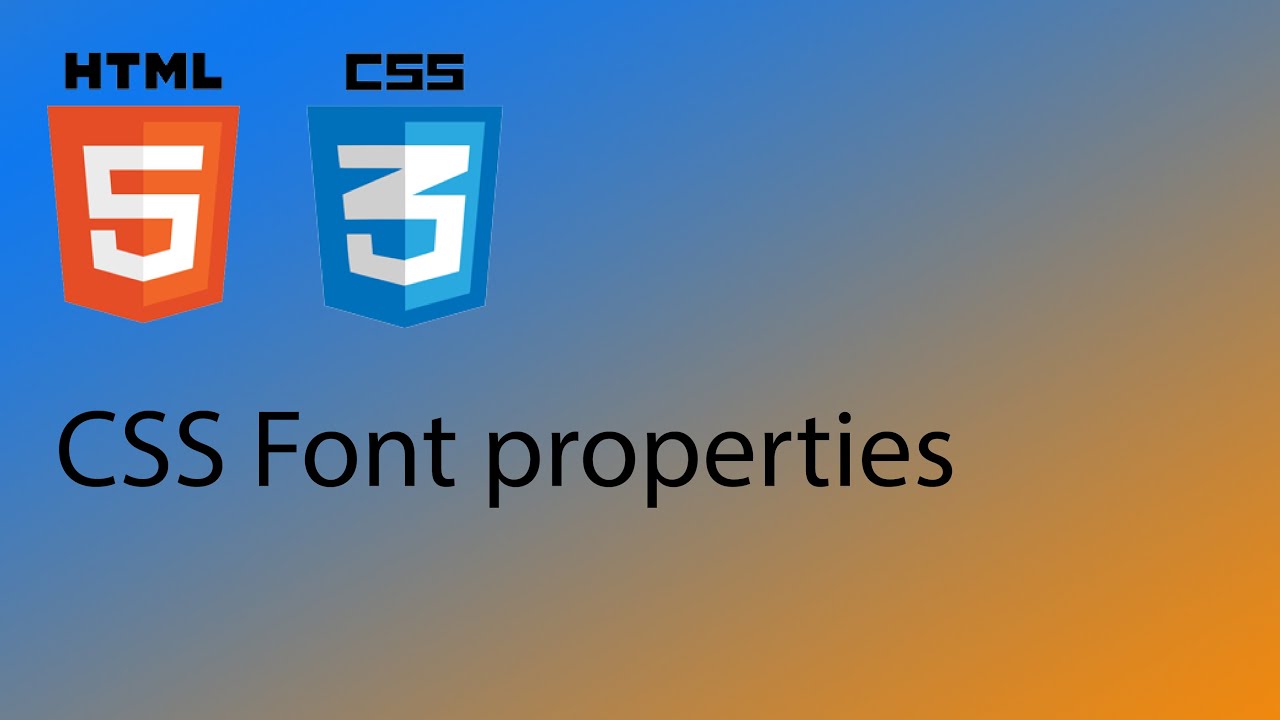 HTML5 & CSS3 Tutorial 11 - CSS font properties