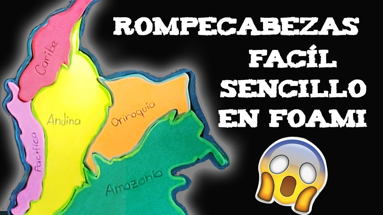 ROMPECABEZAS REGIONES DE COLOMBIA casero