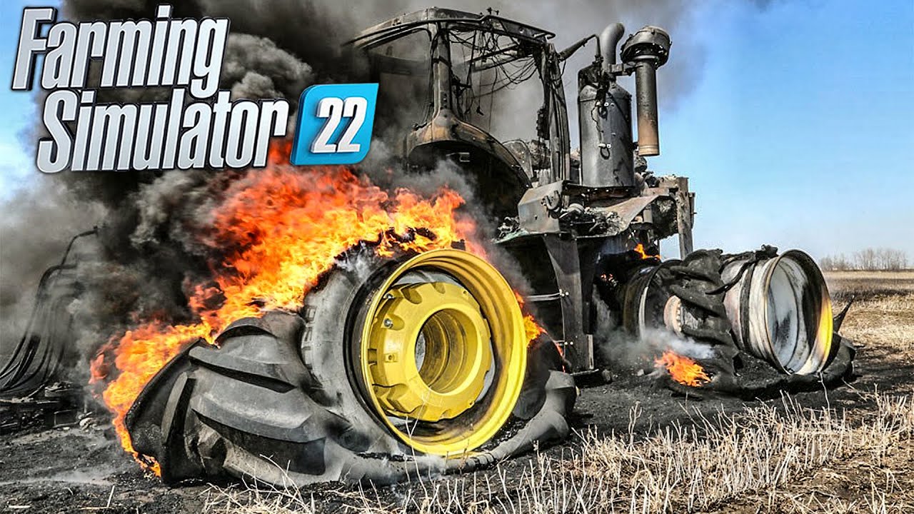 John Deere tractor burned at Farm | Farming Simulator 22