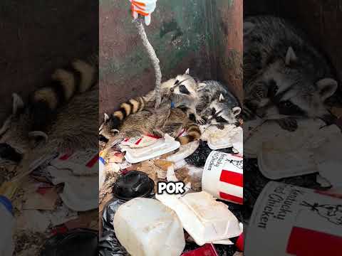 Unexpected Rescue! Girl Frees Family of Raccoons 🥹