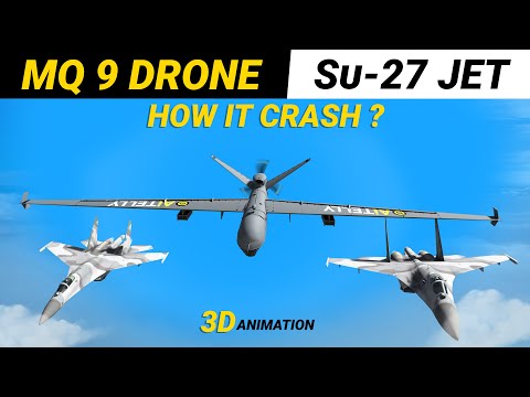 MQ9 Reaper Crash Su-27 Fighter Jets | How it Crash #mq9reaper #drones #su27 #fighterjet