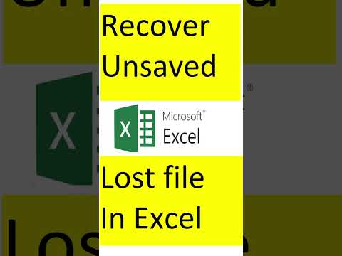 How to Recover Unsaved or Lost Excel File | Recover Deleted file in excel | Excel tips and tricks