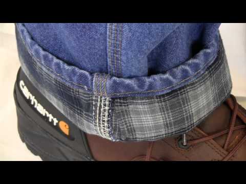 Carhartt Washed Dehim Work Dunagree/Flannel Lined B236