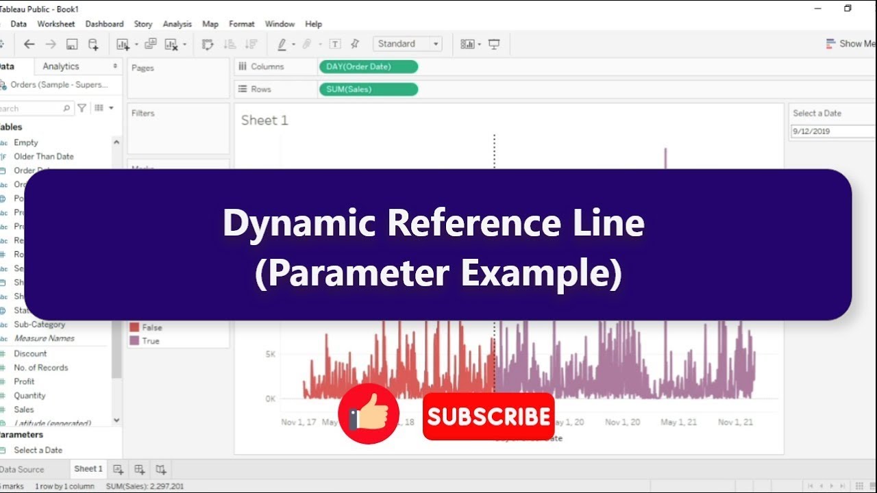 How to change Reference Line dynamically using parameter in Tableau  Parameter use case in Tableau