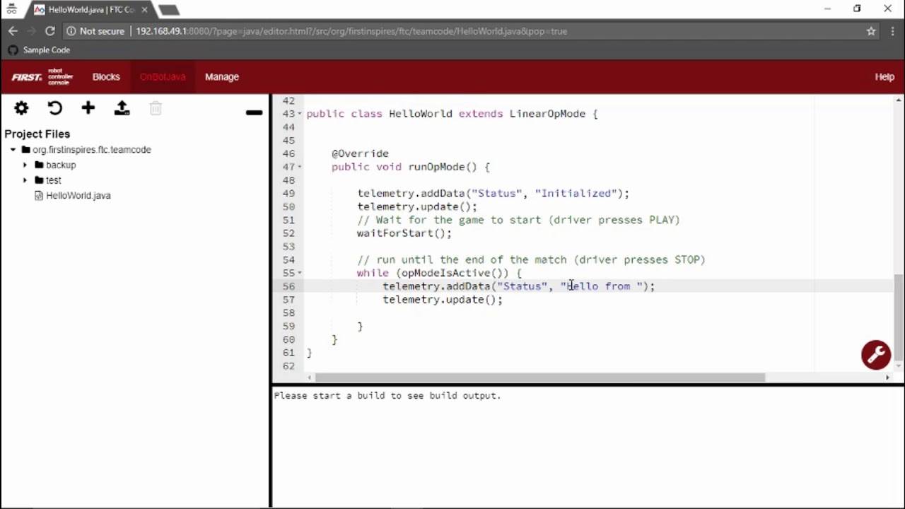 Introduction to FTC OnBot Java