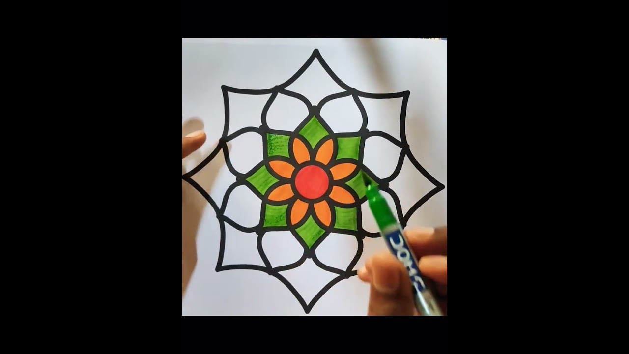 Step-by-Step Mandala Art | Relaxing Drawing Video | Passo Bem Solto Music #art #drawing