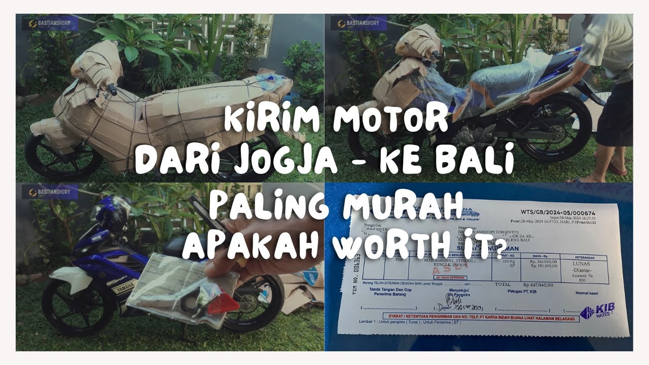 SEND A MOTORCYCLE FROM JOGJA TO BALI USING THE CHEAPEST SHIPPING SERVICE!? THE COST IS HALF THE C...
