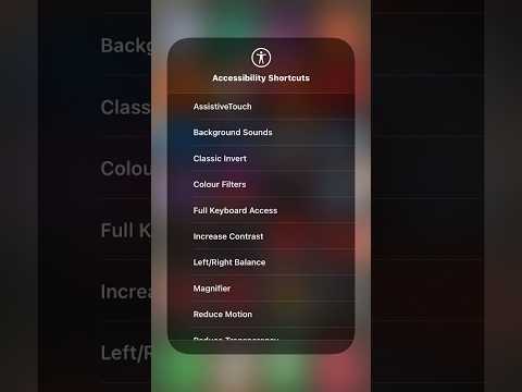 Accessibility shortcuts enable