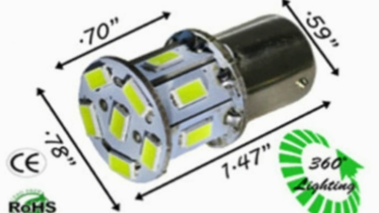 Video review of 1158 LED Bulb BA15D Base 6 Volt 2.6 Watt G18 Dual Filament