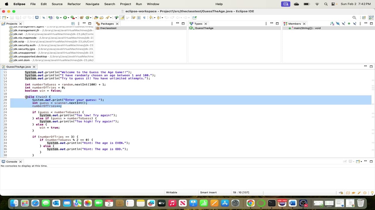 Assignment 2 (Guessing The Age Game) Java Programming
