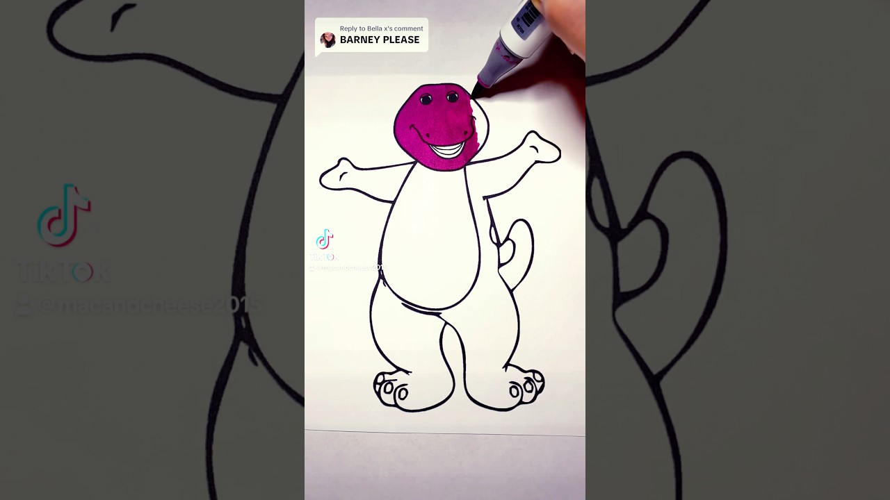 #barney #coloring #drawing #satisfying #viral #fypシ #foryou #shorts #fyp
