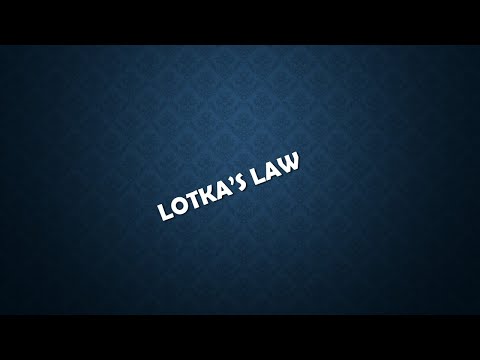 Lotak's law of Scientific productivity
