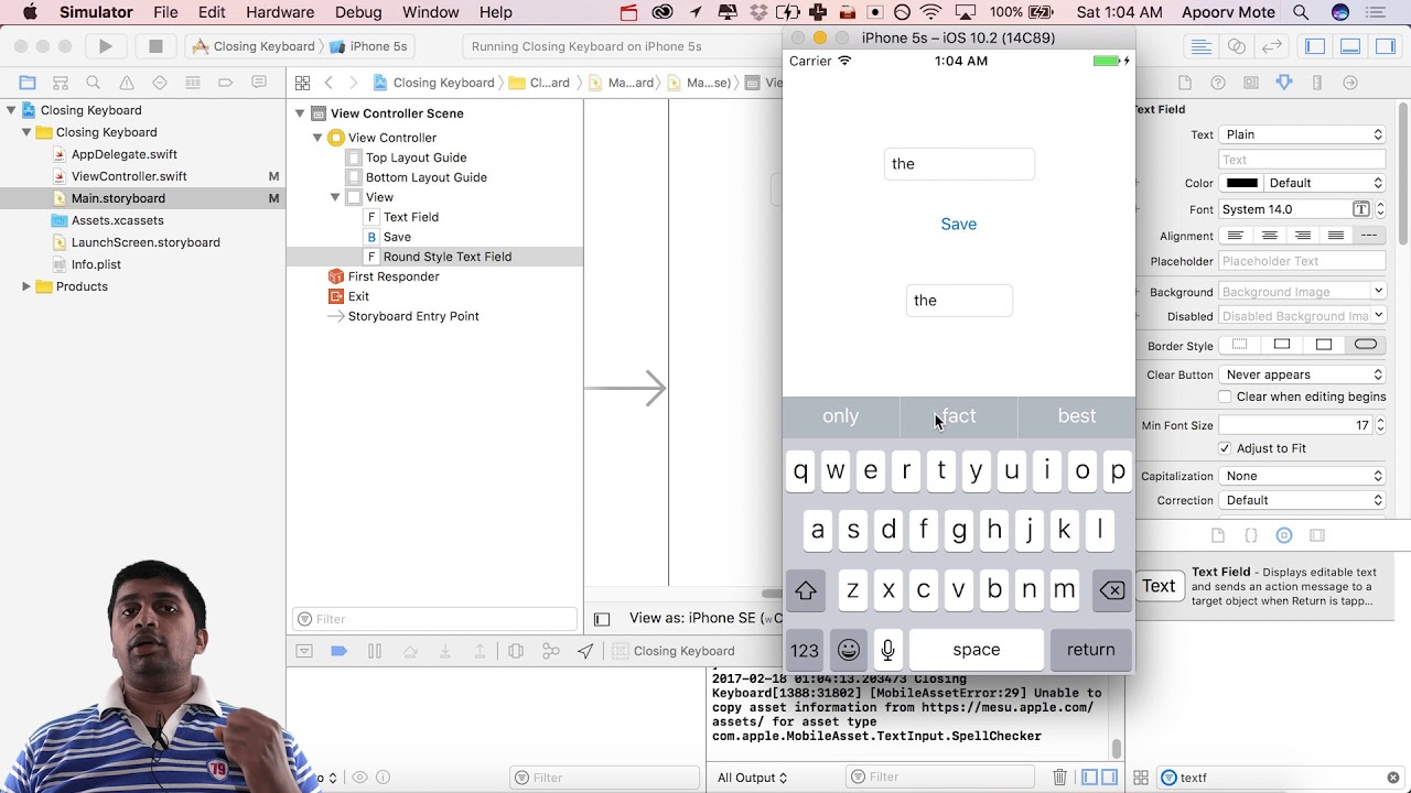 Close/Hide Keyboard in iOS Swift