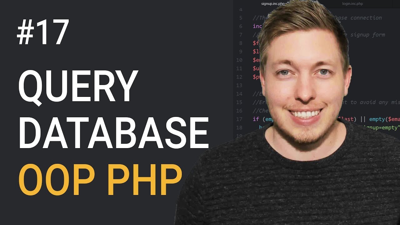 17: Query A Database Using OOP PHP | Prepared Statements Using PDO | Object Oriented PHP Tutorial