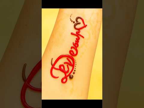D 💕 name letter tattoo design #shorts #ternding # viral video #tatto #mehndi