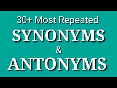 Most Repeated Synonyms & Antonyms | In Hindi | English Improvement | For Competitive Exams