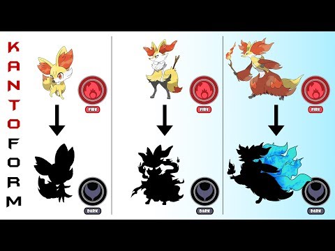 KALOS Starters KANTO Form : Fennekin, Braixen, Delphox in KANTO