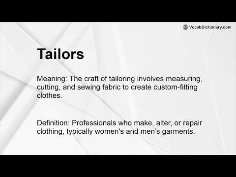Tailors Meaning