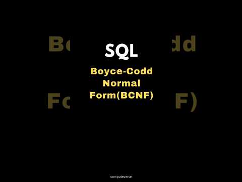 📌SQL Boyce-Codd Normal Form (BCNF) 📌