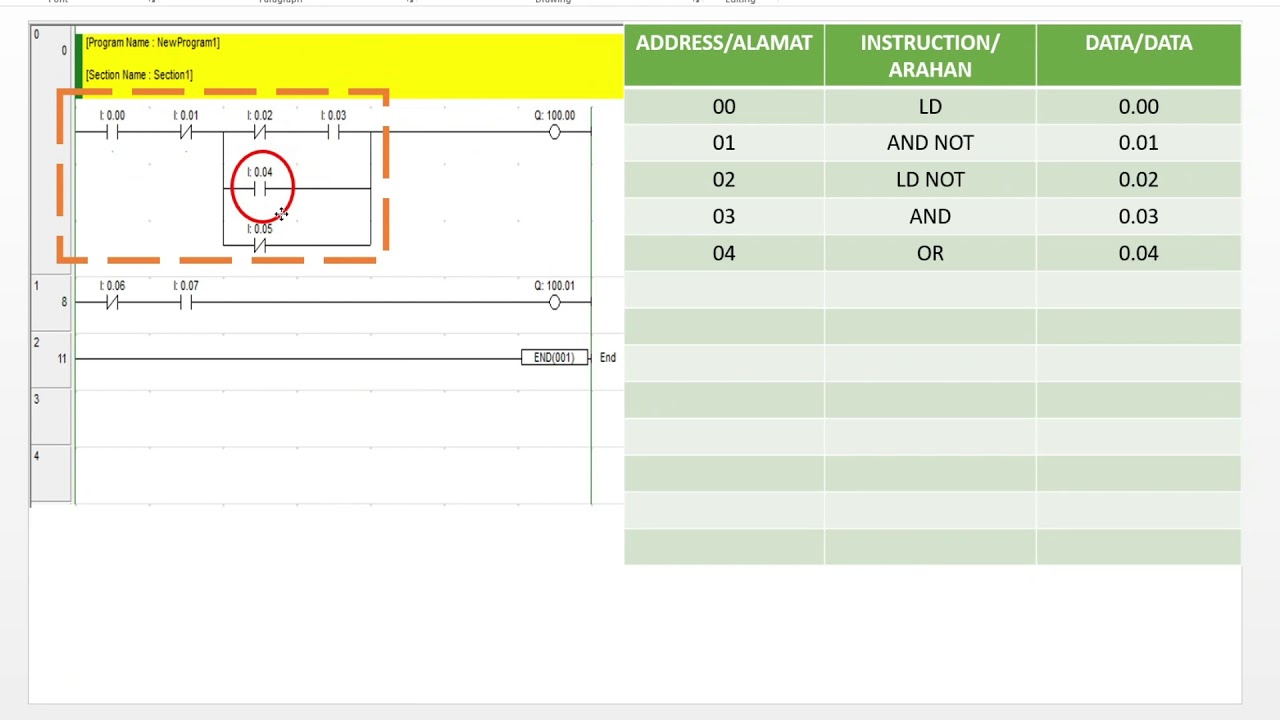 Basic Mnemonic Code PLC | Kod Mneumonic PLC ver.2