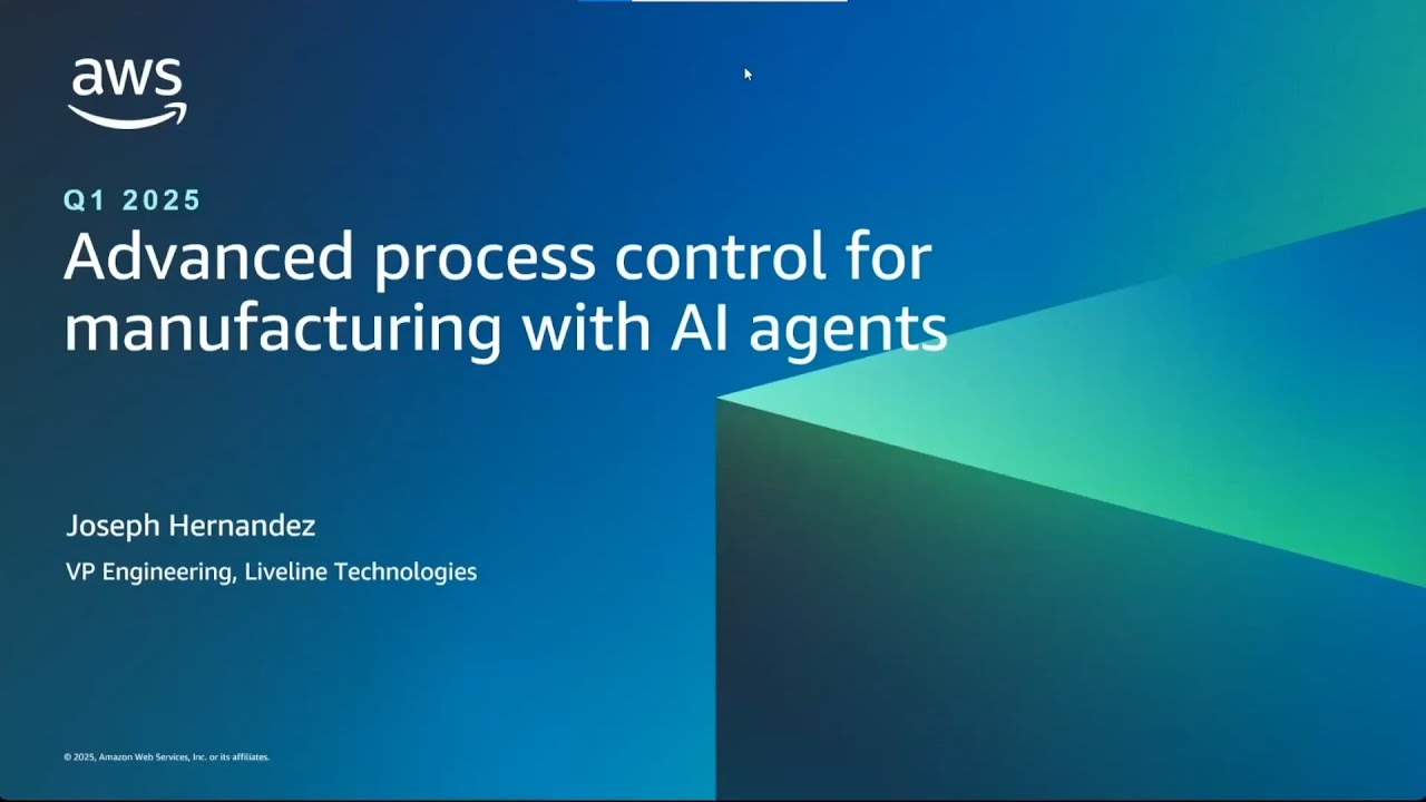 Advanced process control for manufacturing with AI agents | AWS Events