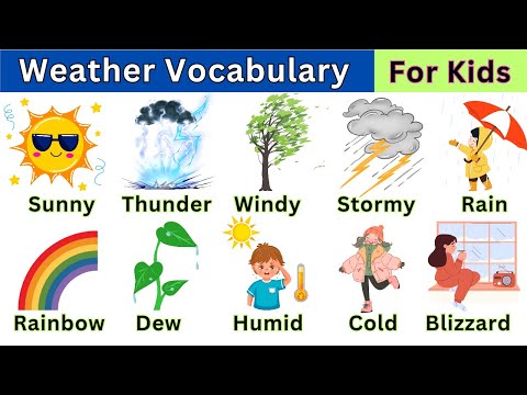 Weather Words for Kids: Learn with Easy Examples | Weather Vocabulary In English #vocabulary #words