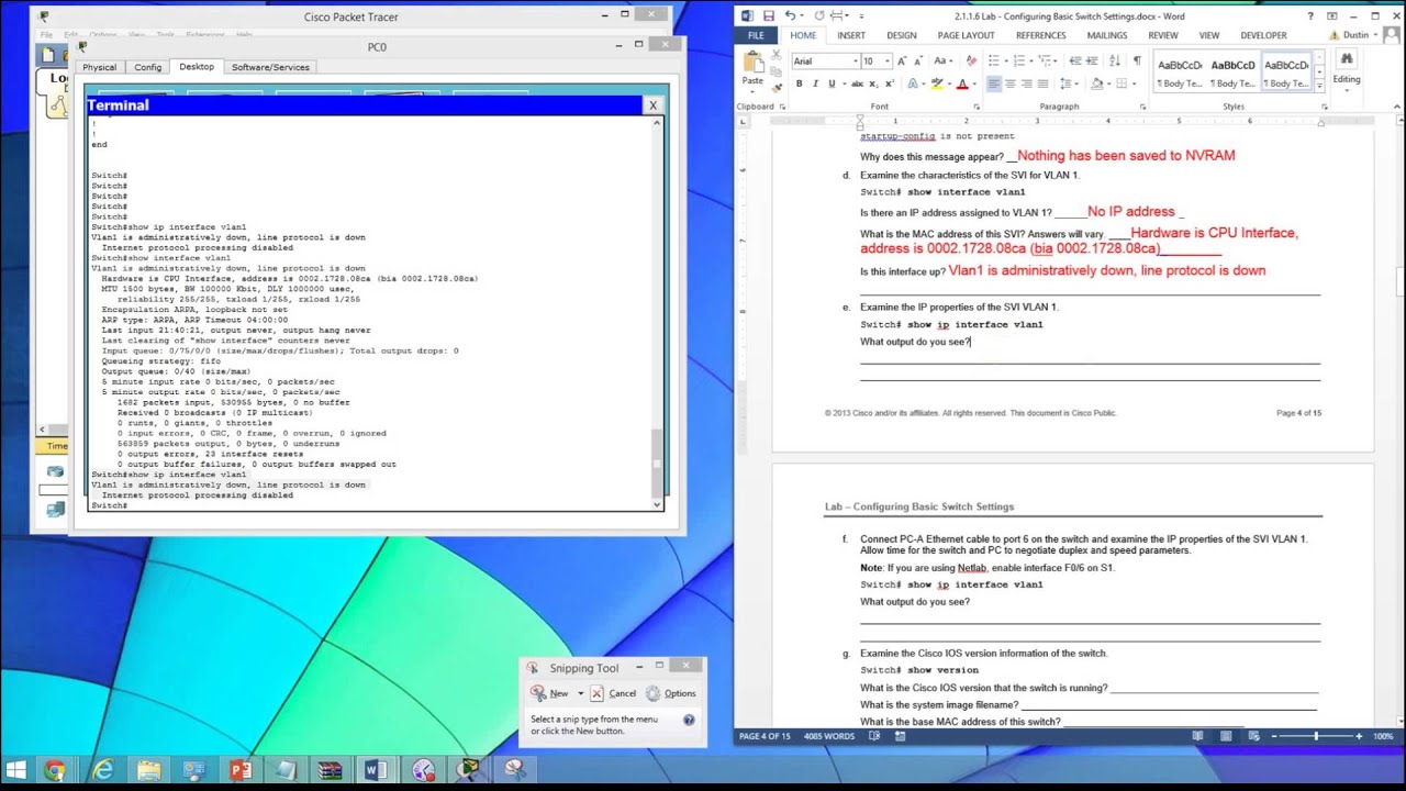Lab2.1.1.6-Configuring Basic Switch Settings Part1