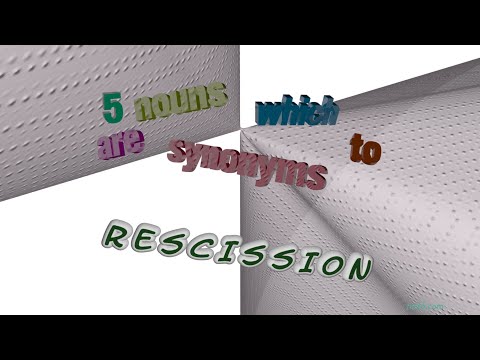 rescission - 5 nouns similar to rescission (sentence examples)
