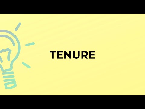 What is the meaning of the word TENURE?