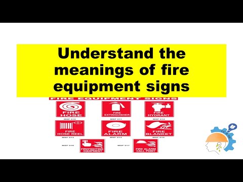 Understand the meanings of fire equipment signs