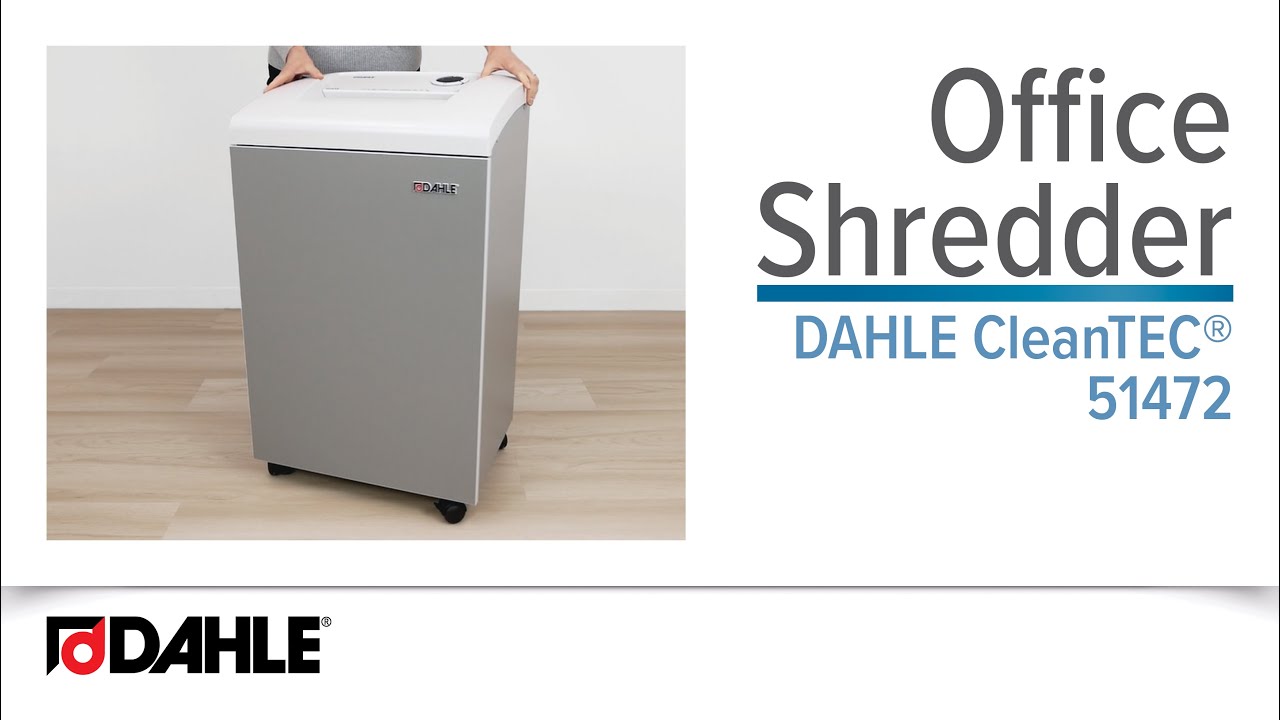 DAHLE CleanTEC® 51472 Paper Shredder, Dust Filter, for the Destruction of Secret Documents