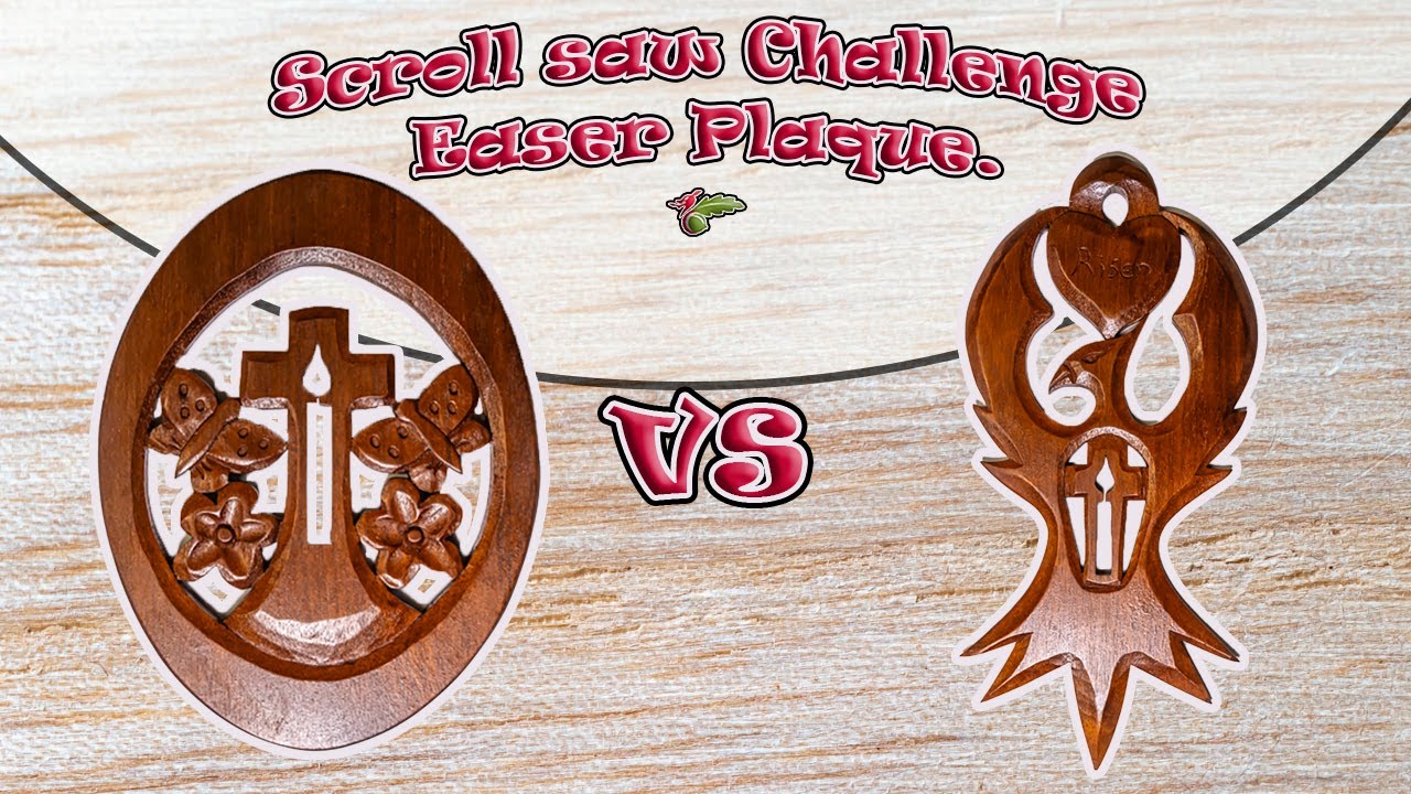 Scroll saw challenge. Easter Plaques