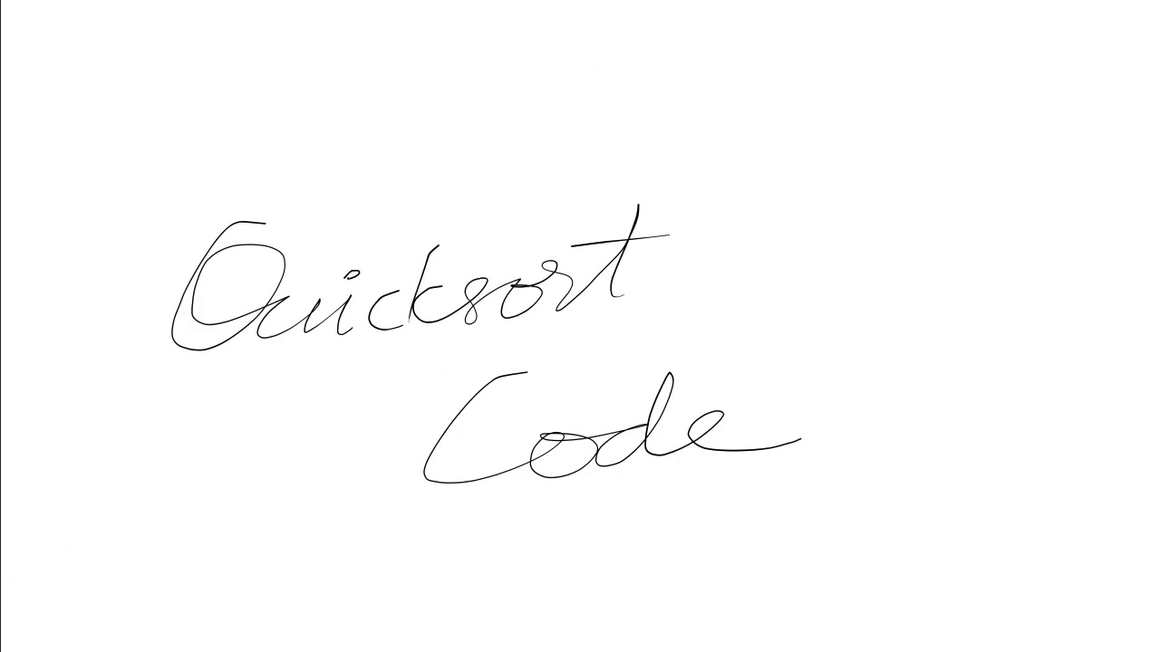 Quick Sort using Recursion