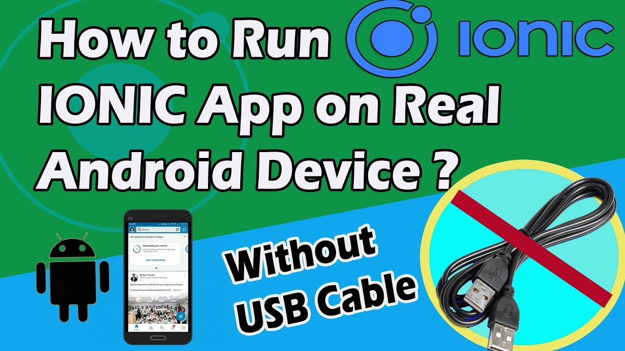 How to Run Ionic App on Real Android Device without USB Cable ? | Ionic Framework Tutorial