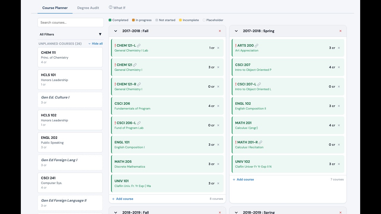Degree Tracking Onboarding Guide