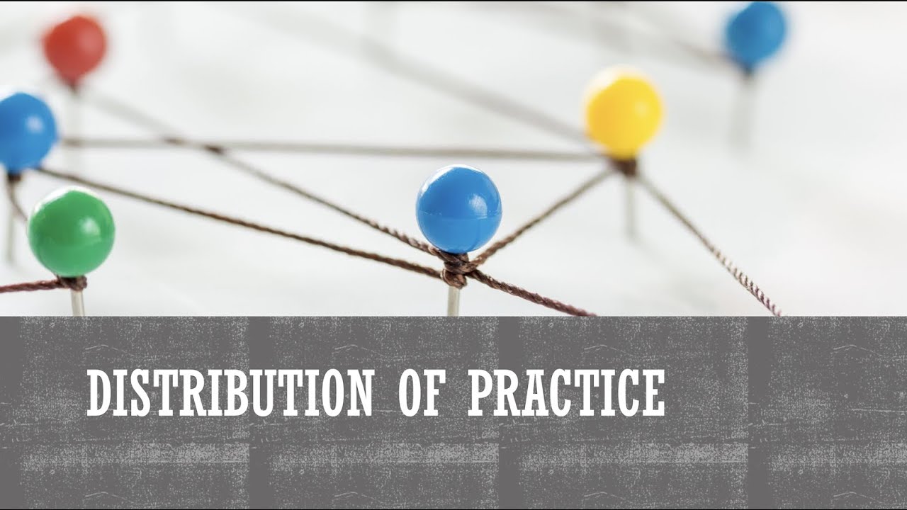 Distribution of Practice in Motor Control and Learning