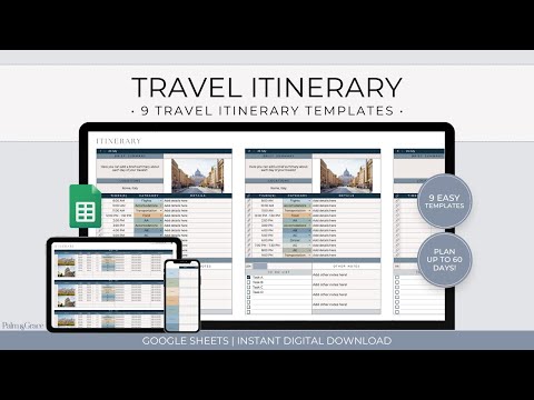 Itinerary Templates for Google Sheets - Video Tutorial