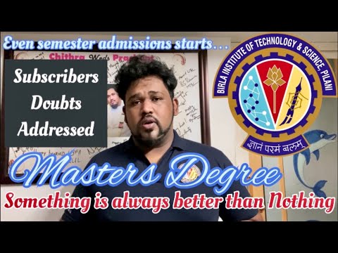 BITS Pilani WILP | Even semester | Degrees are essential for Job demands | Very flexible too👨🏼🎓